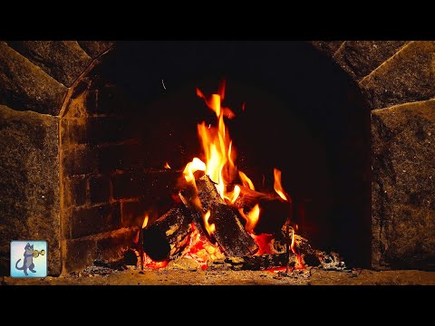 Relaxing Fireplace in 4K π₯ Crackling Fire π₯ Burning Fireplace π₯ 12 HOURS β’ NO MUSIC