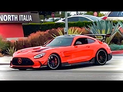 Supercars in Manhattan Beach Cars and Coffee! Porsche 911 GT2RS, AMG GT Black Series, Ferrari 458!