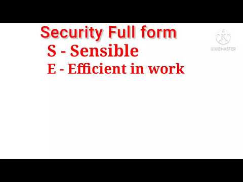 Security Full Form