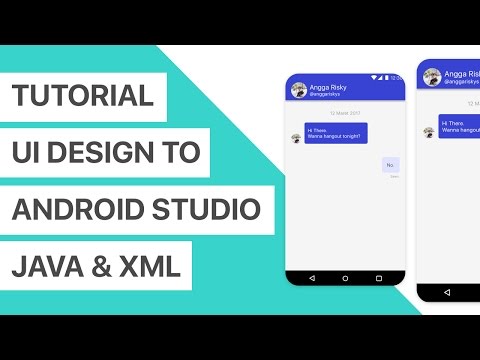 Chat App UI Design to Android Studio XML and Java Tutorial Video Lecture - How to Design UI in ...