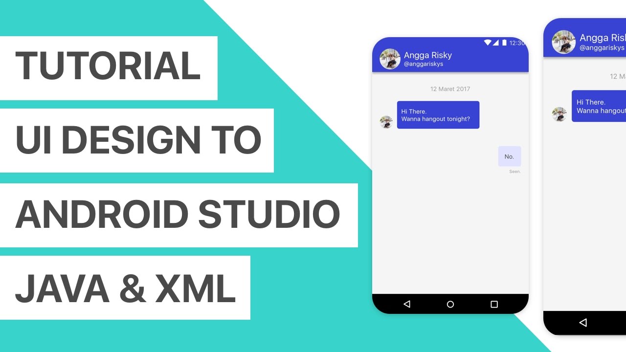 Chat App UI Design to Android Studio XML and Java Tutorial