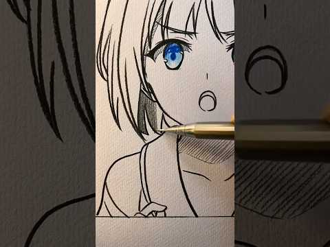 girl drawing anime 😍#anime #anime #goddess #animedrawing #art #drawing #shortvideo #shorts #short