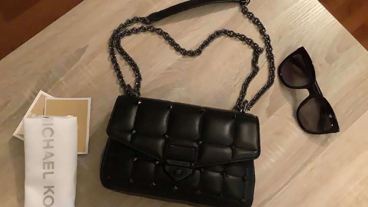 Michael Kors | Soho | Small | Black on Black with Studs | Shoulder / Crossbody Bag