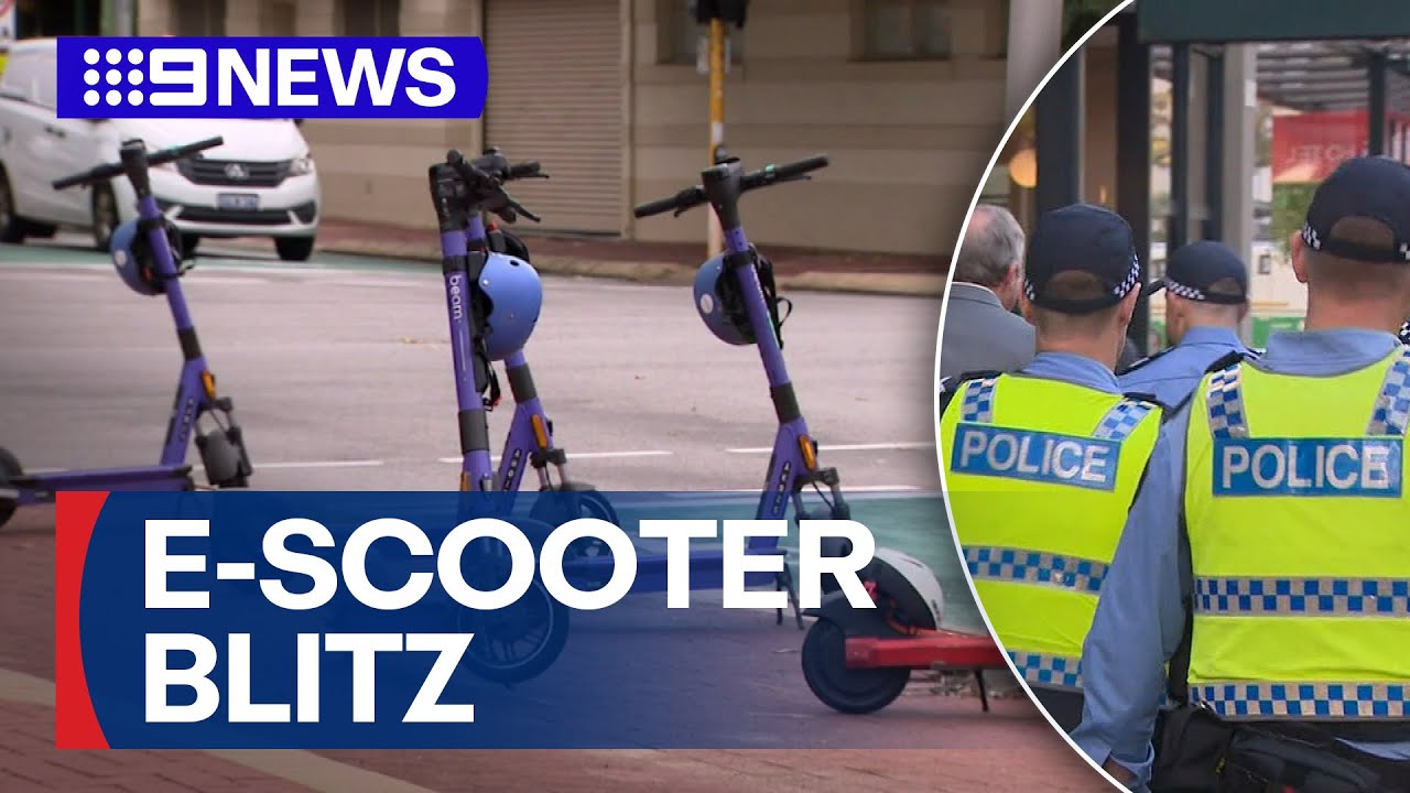 Police crack down on E-Scooter riders after pedestrian's death | 9News Australia