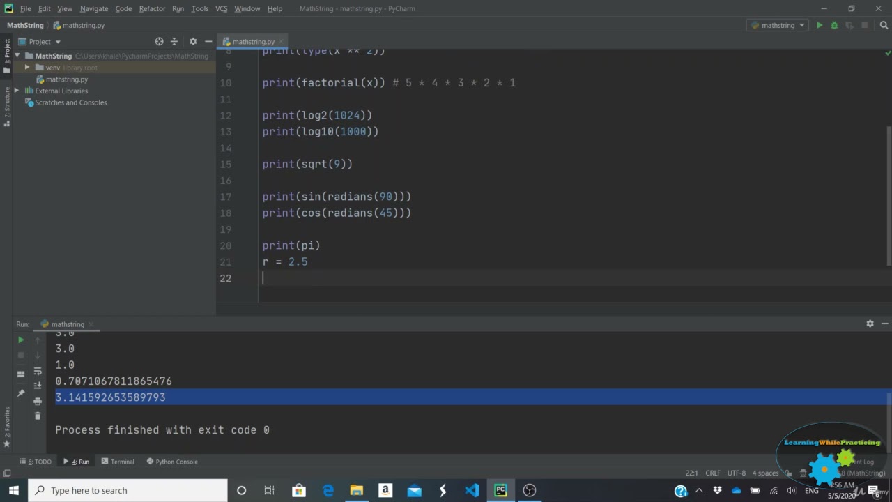 1  Chapter 3   Mathematical Functions, Strings, Objects