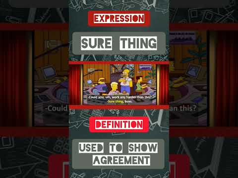 English with Tv series | Sure thing