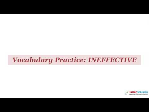 INEFFECTIVE - Definition, pronunciation, grammar, meaning - Practice grade 7 vocabulary