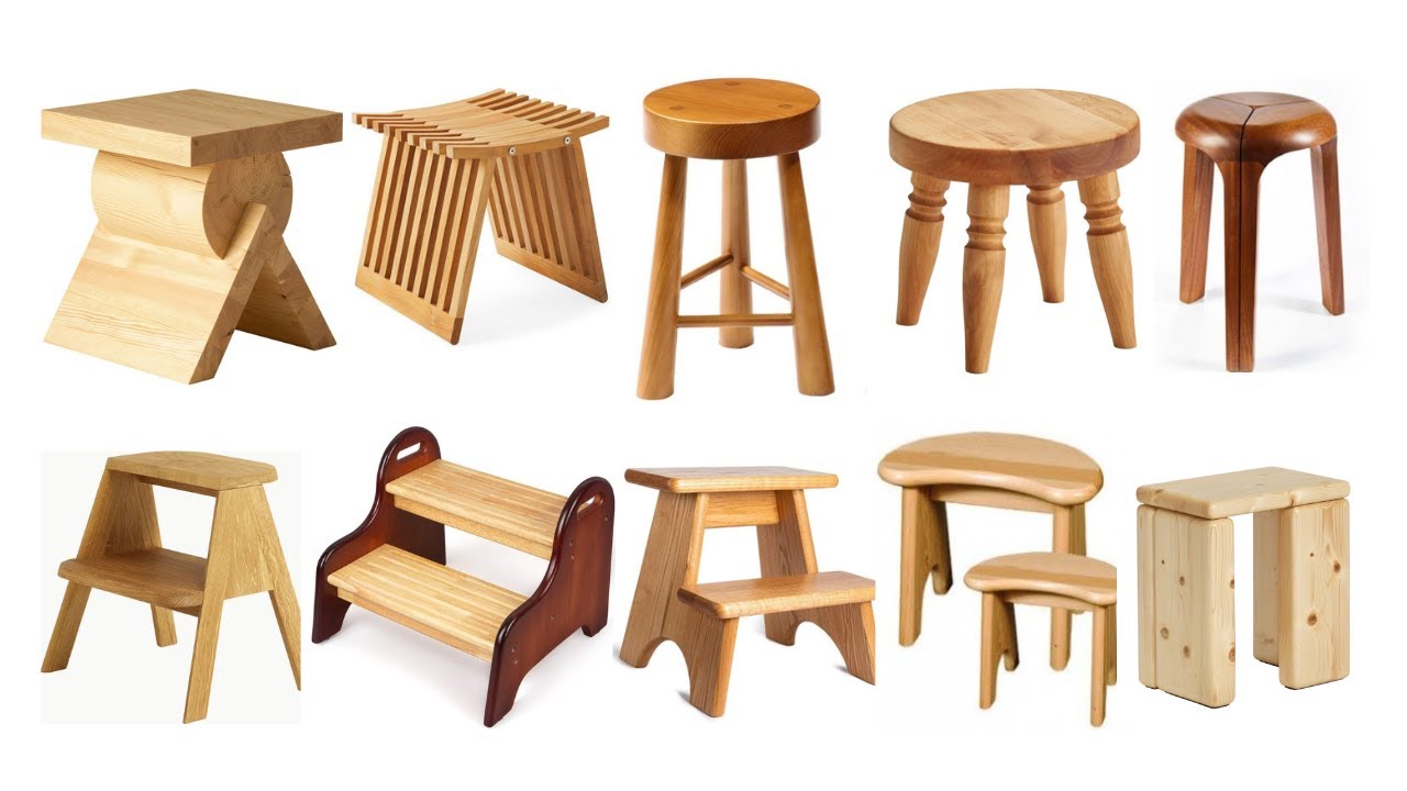 Best Wooden Stool Designs | Handmade Step Stools & DIY Wood Projects. #scrapwoodprojects