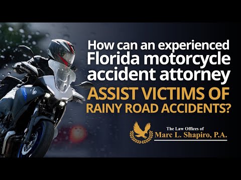 How can an experienced Florida motorcycle accident attorney assist victims of rainy road accidents?