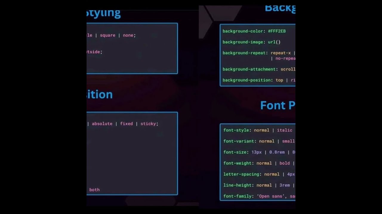 CSS cheat sheet || Jabir Dev