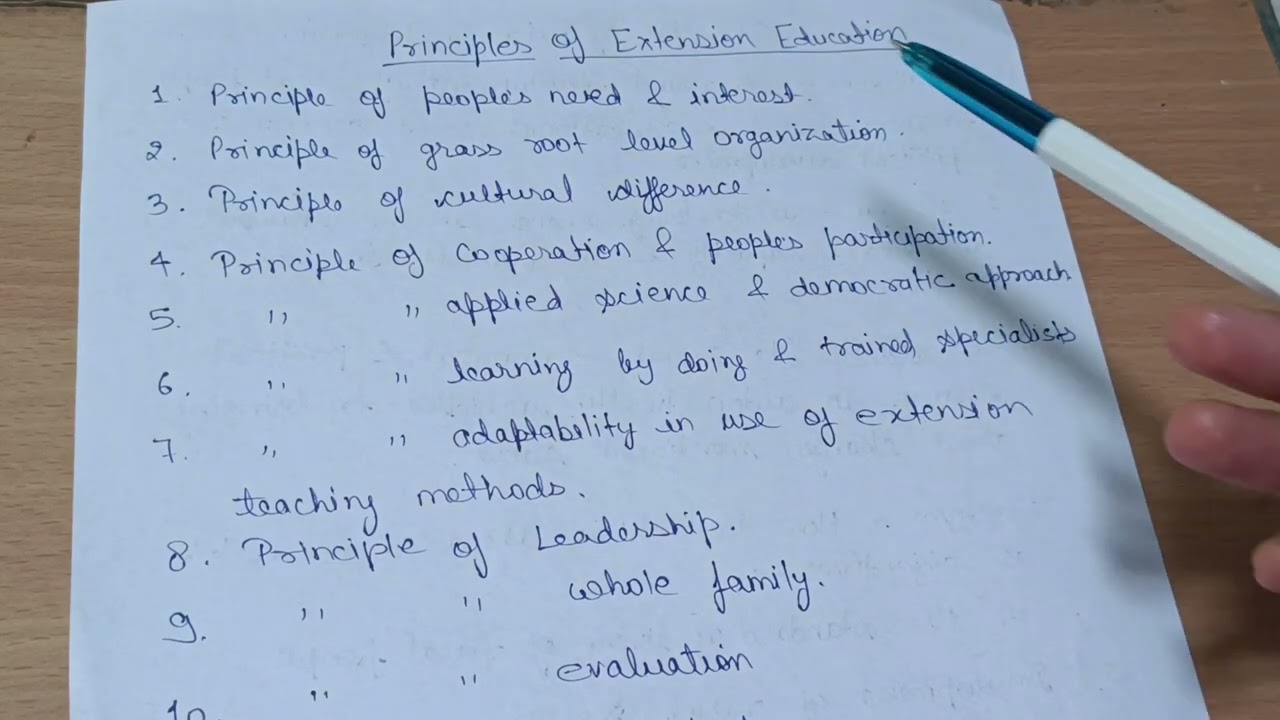Extension Education L-2(Features||Objective& Principles)