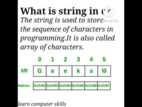 what is string in c |by learn computer skills
