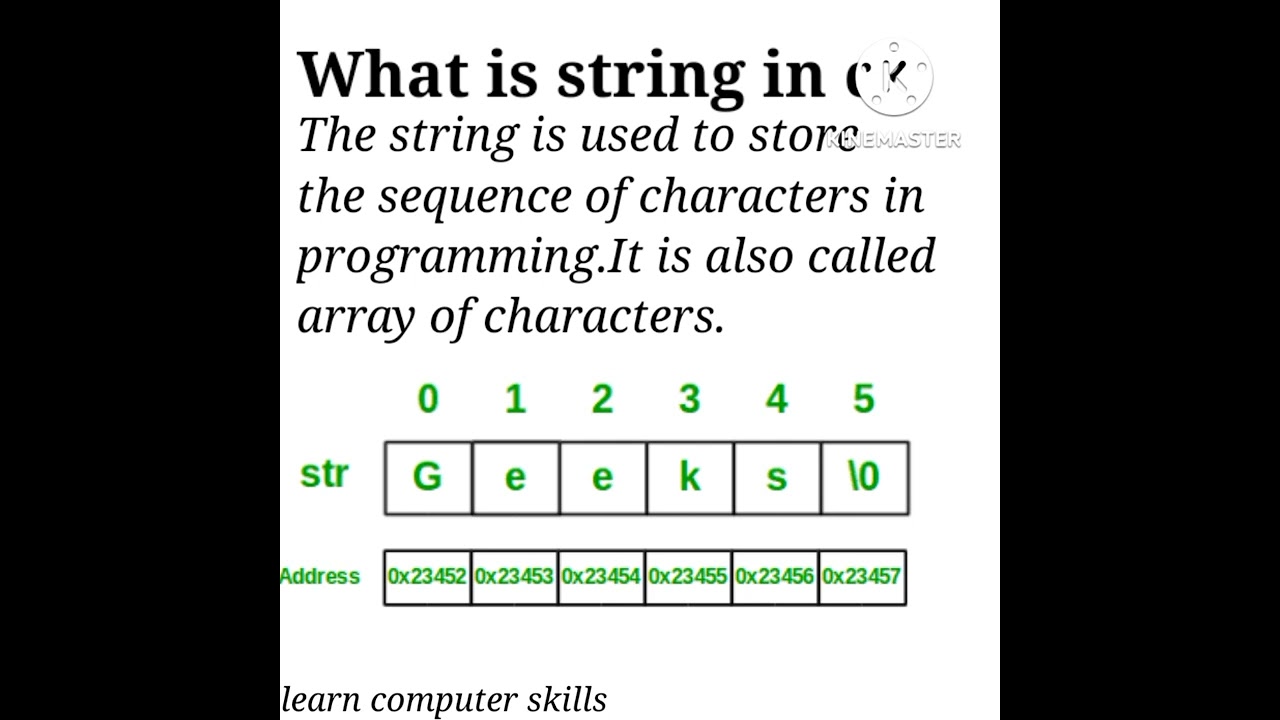 what is string in c |by learn computer skills