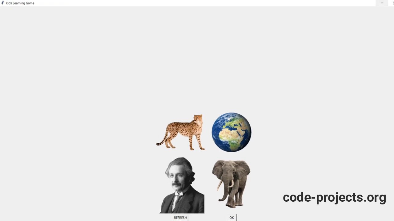 Kids Learning Game in Python with Source Code | Source Code & Projects