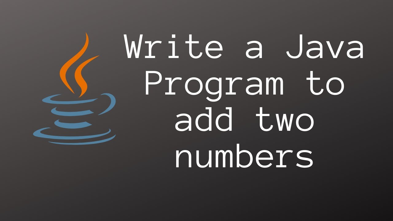 Write a Java program to add two numbers (without user input) | Java Programming tutorial