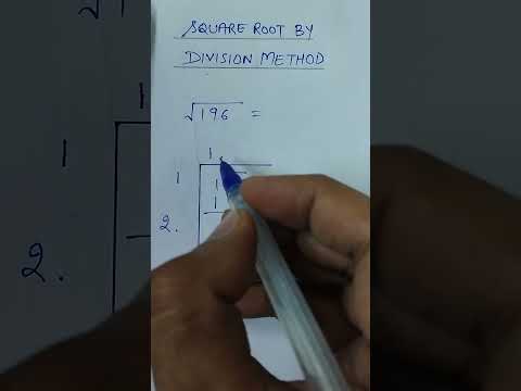 Square root of 196 by Division Method