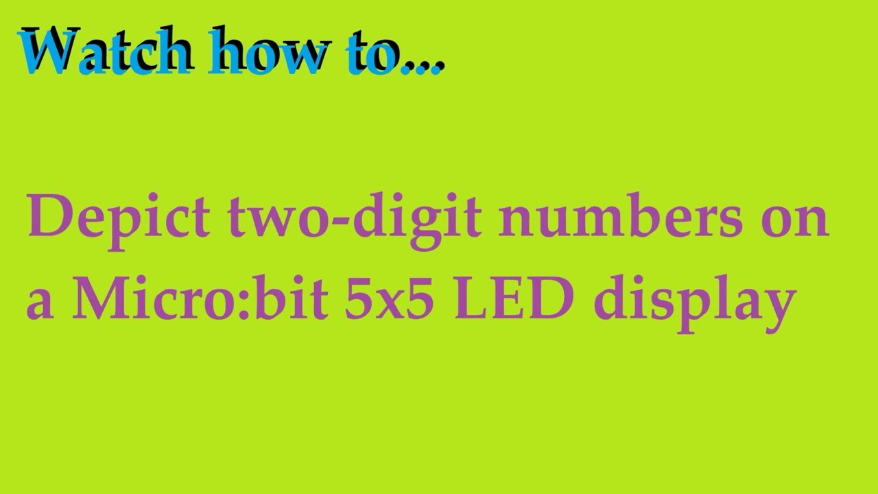 Makecode Microbit - Displaying a 2-digit number in one image