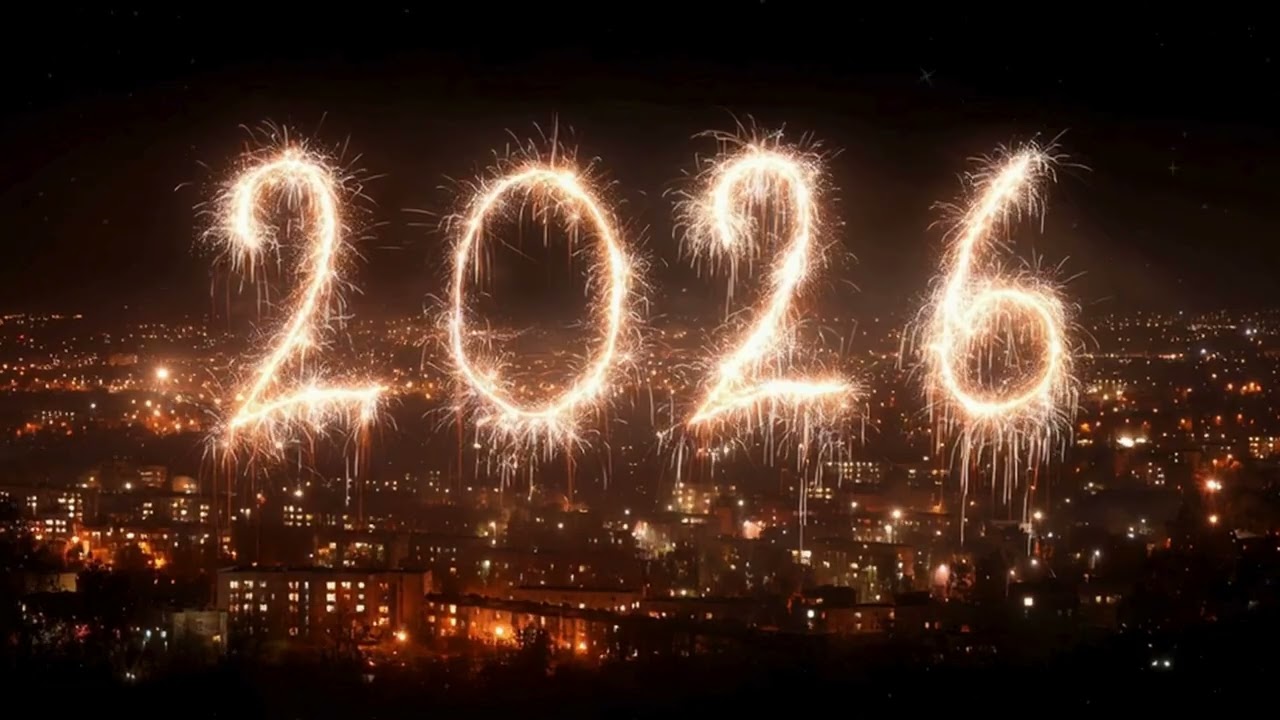 2026 Sparkle Fireworks Background – No Sound | New Year Party