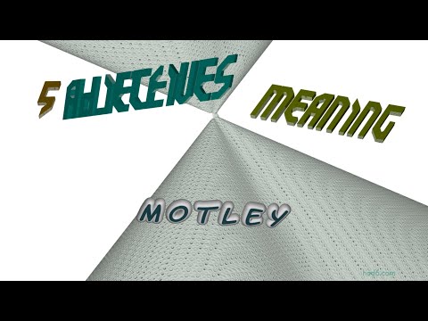 motley - 5 adjectives which are synonyms of motley (sentence examples)