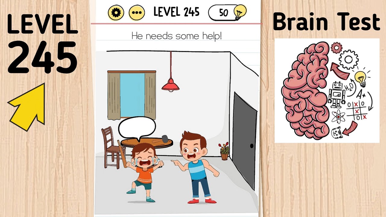 Brain Test Level 245 He Needs Some Help!