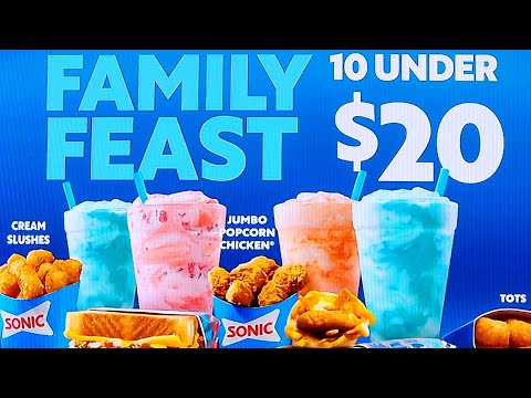 SONIC | SONIC DRIVE-IN COMMERCIAL 2024 | SONIC FAMILY FEAST 10 UNDER $20 | SONIC THE FUN 1.99 MENU