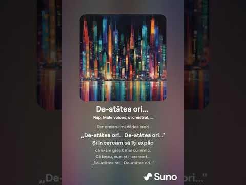 ,, De-atâtea ori..." versuri Dan Lăpuște. Music by Suno.