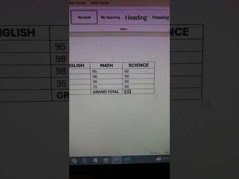 🧮 How to Use SUM Function in Microsoft Word Table...#mswordtips #microsoftoffice #computereducation