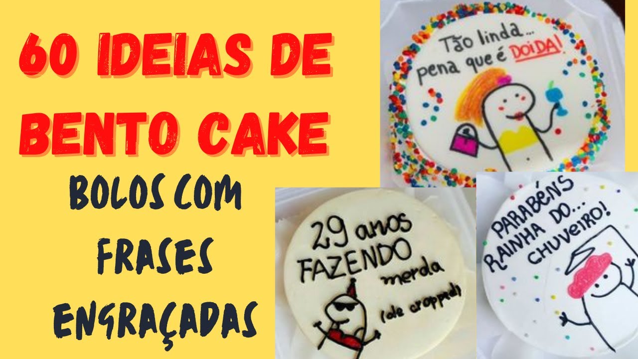 60 ideias de bolos Bento Cake - Bolos com frases engraçadas
