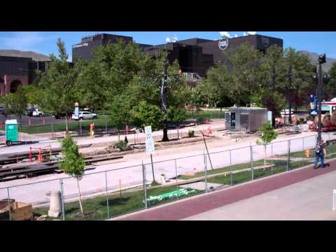 Airport TRAX Line Construction at 400 West and South Temple