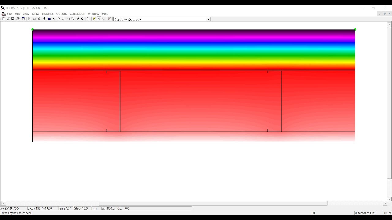 Calculating a Temperature Gradient Through an Assembly Using THERM