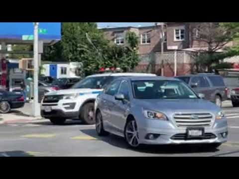 NYPD 68 Precinct RMP Police Car Driving Emergency Mode in Brooklyn NYC Traffic
