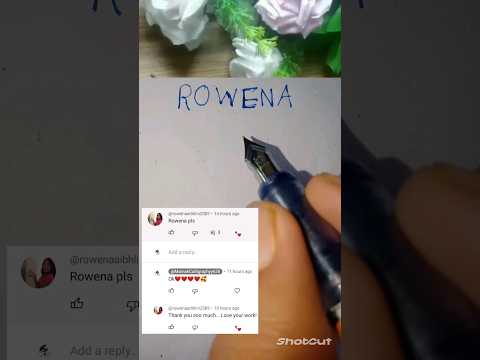 Logo name Rowena Comment your names! #logo #graphicdesign #viral #ytshorts #trending #shorts
