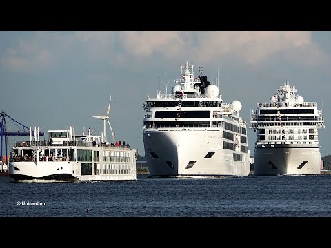 VIKING CRUISES 25 Years | awesome formation sailing of VIKING MANI, POLARIS & MARS in Amsterdam | 4K