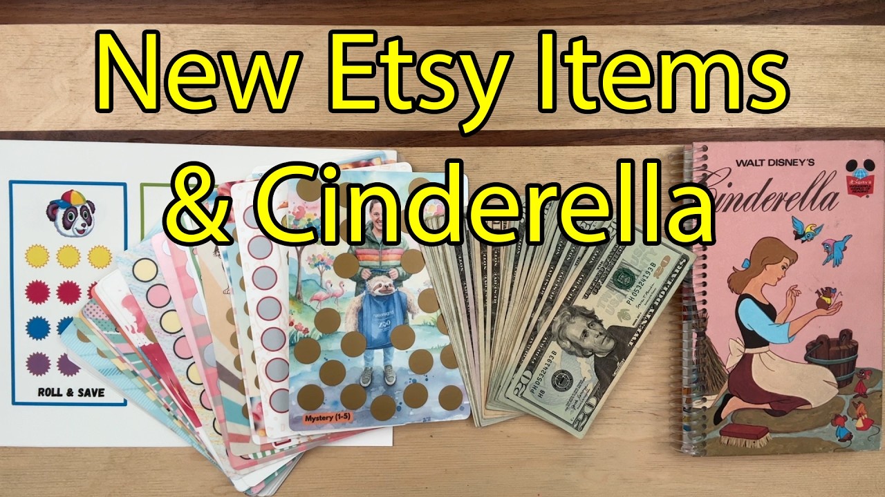 New Etsy Items LIVE in shop! | Cinderella Savings Challenge Book@savsaves  | Cash Stuffing | $300
