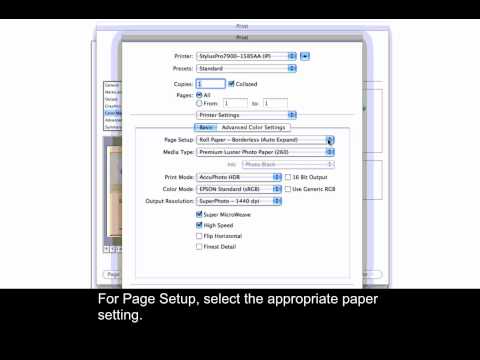 Epson Stylus Pro Printers - Printing from Adobe Illustrator - Mac