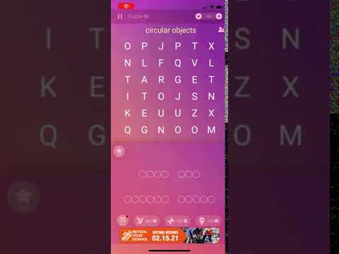 Word Search Pro | Crab | circular objects