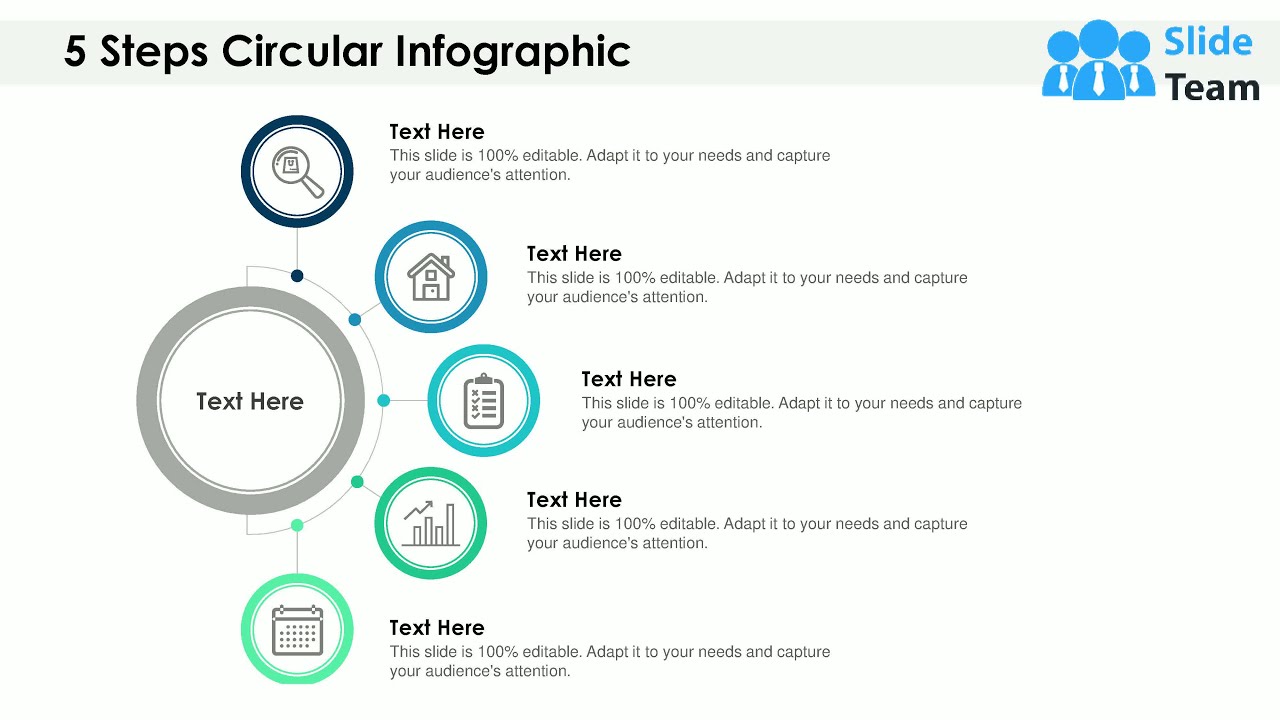 5 Steps Circular Infographic