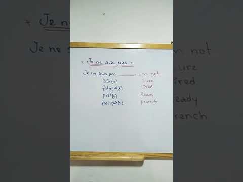 Learning the translation of ( Je ne suis pas ) in these sentences | English phrases| Learn English