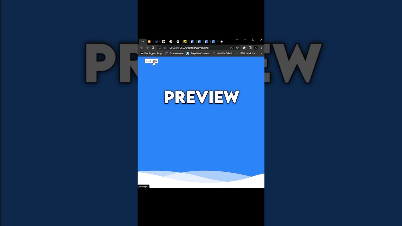 How to Create Wave Animation for Website using #html #css #shorts