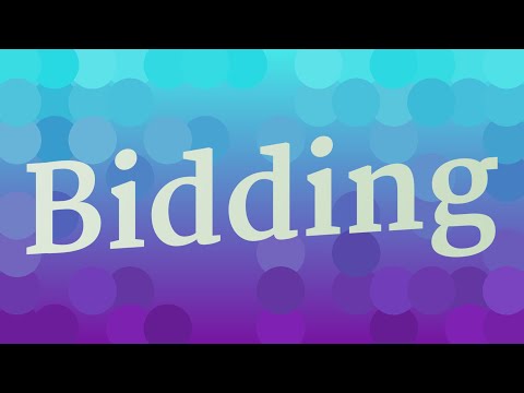 BIDDING pronunciation โข How to pronounce BIDDING