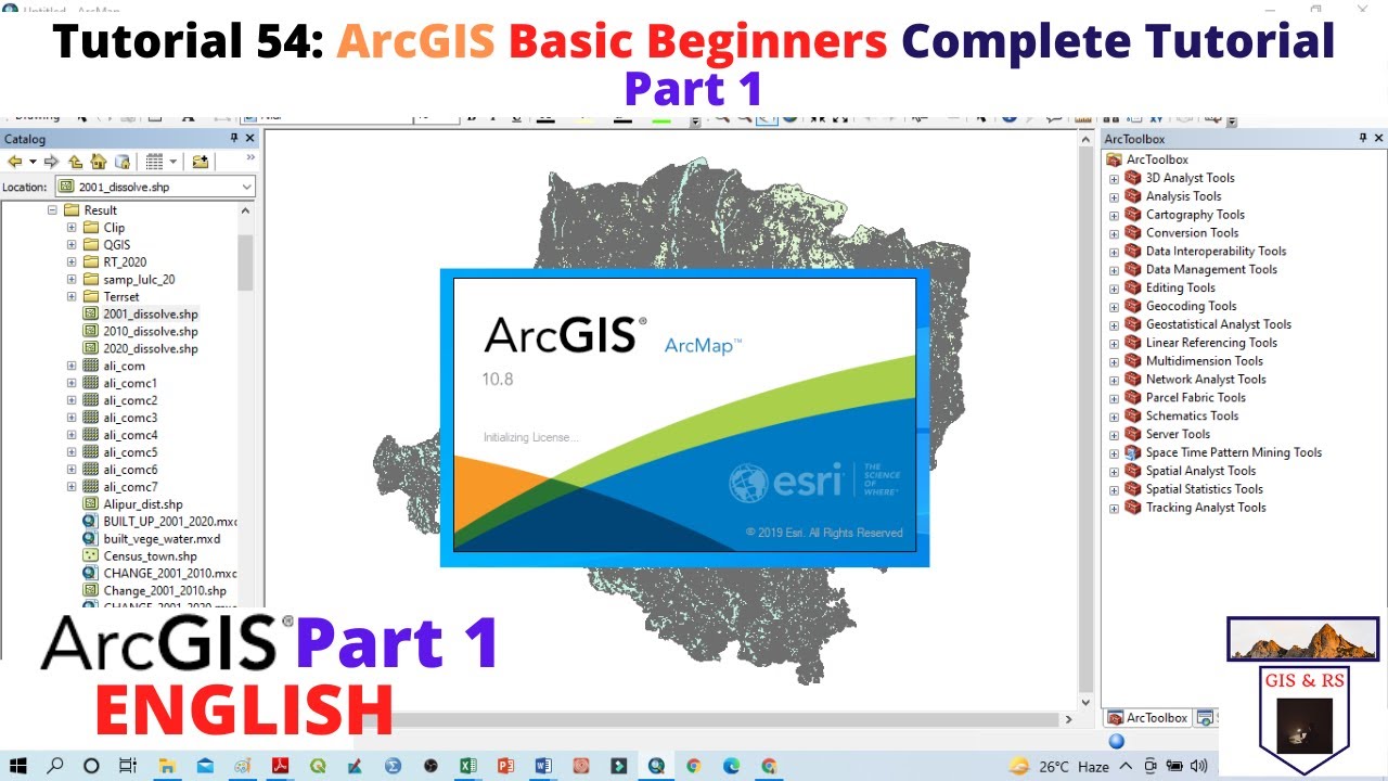 ArcGIS Basic Beginners Complete Tutorial Part 1