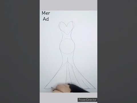 dress drawing #drawing #tutorial #fashion #design #shorts