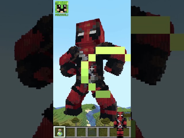 Minecraft Deadpool Skin Statue Free 120 Height Minecraft Map