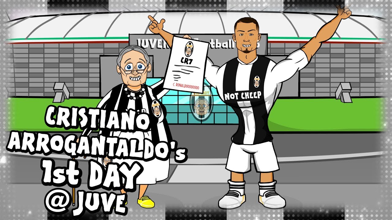 ⚫⚪RONALDO's FIRST DAY AT JUVENTUS⚪⚫ (Parody CR7 transfer cartoon)