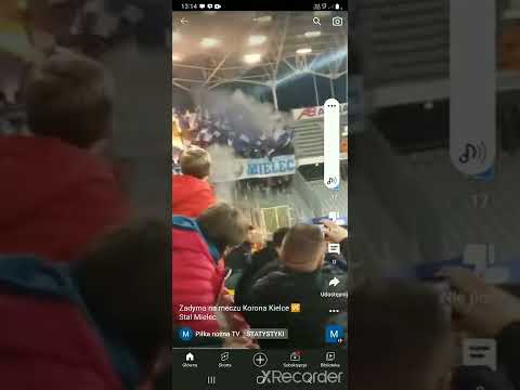 Zadyma na meczu korona kielce vs stal Mielec.