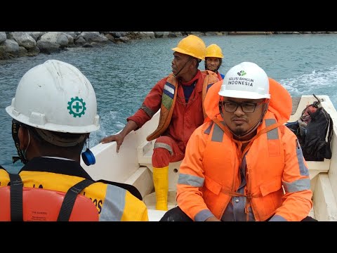 survey kedalaman pelabuhan pabrik Aceh#mooring #PTSBI #PELABUHANLHOKNGA #cement #aceh #batubara