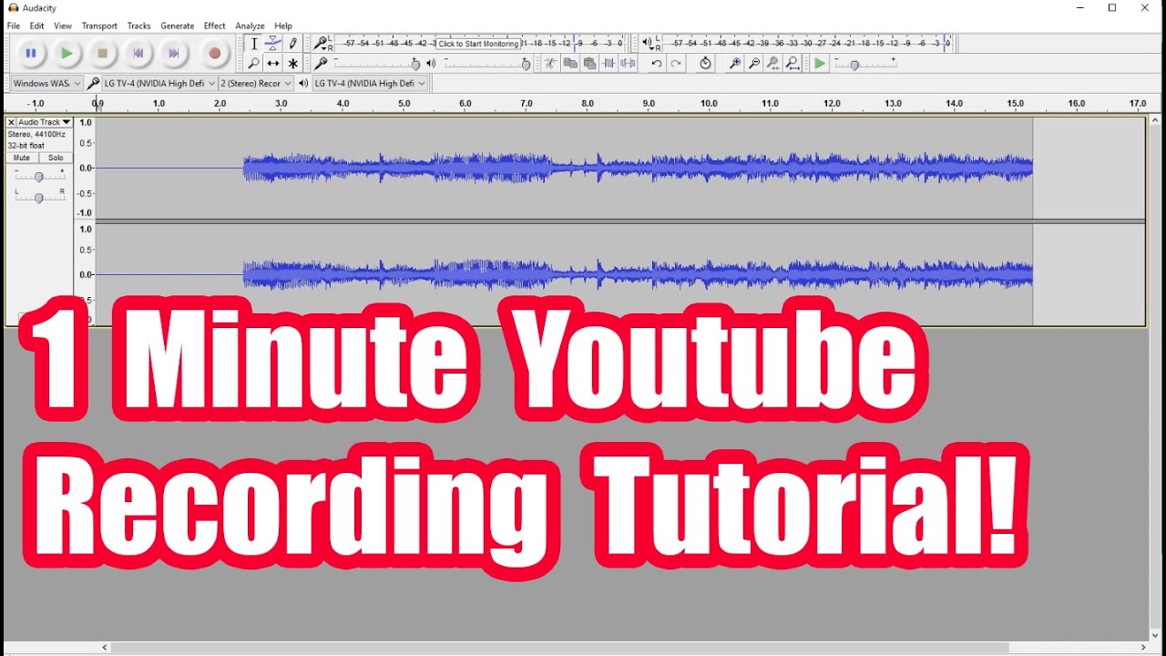 Recording Youtube Audio With Audacity  (Fast Tutorial)