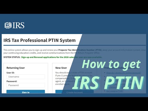 How to apply for a IRS PTIN