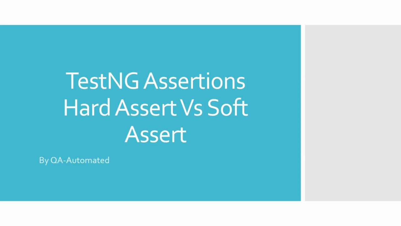 TestNG Assertions