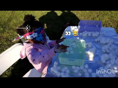 BLINDFOLDED COTTON BALLS GAME 👀